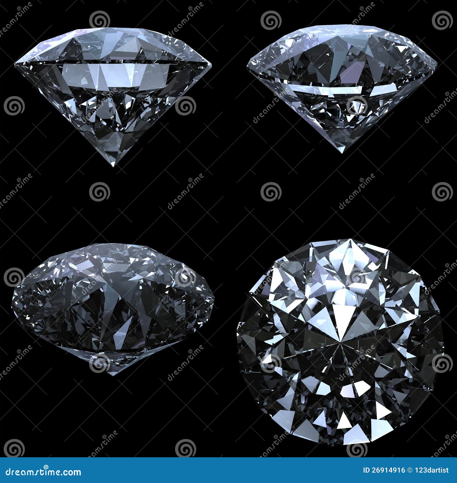 Set of 4 Diamonds with Clipping Path Stock Illustration - Illustration ...