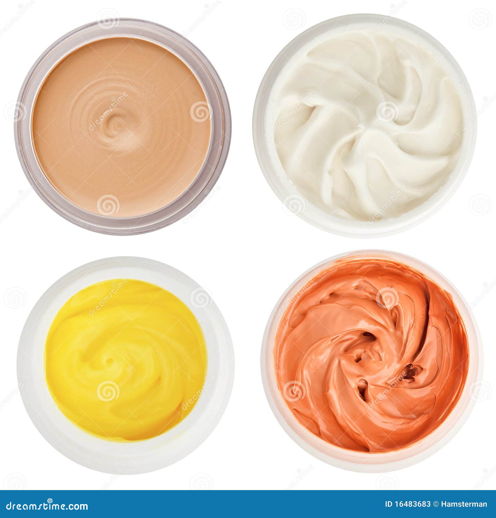 Set of 4 Different Dermal Creams and Gels Stock Image - Image of face ...