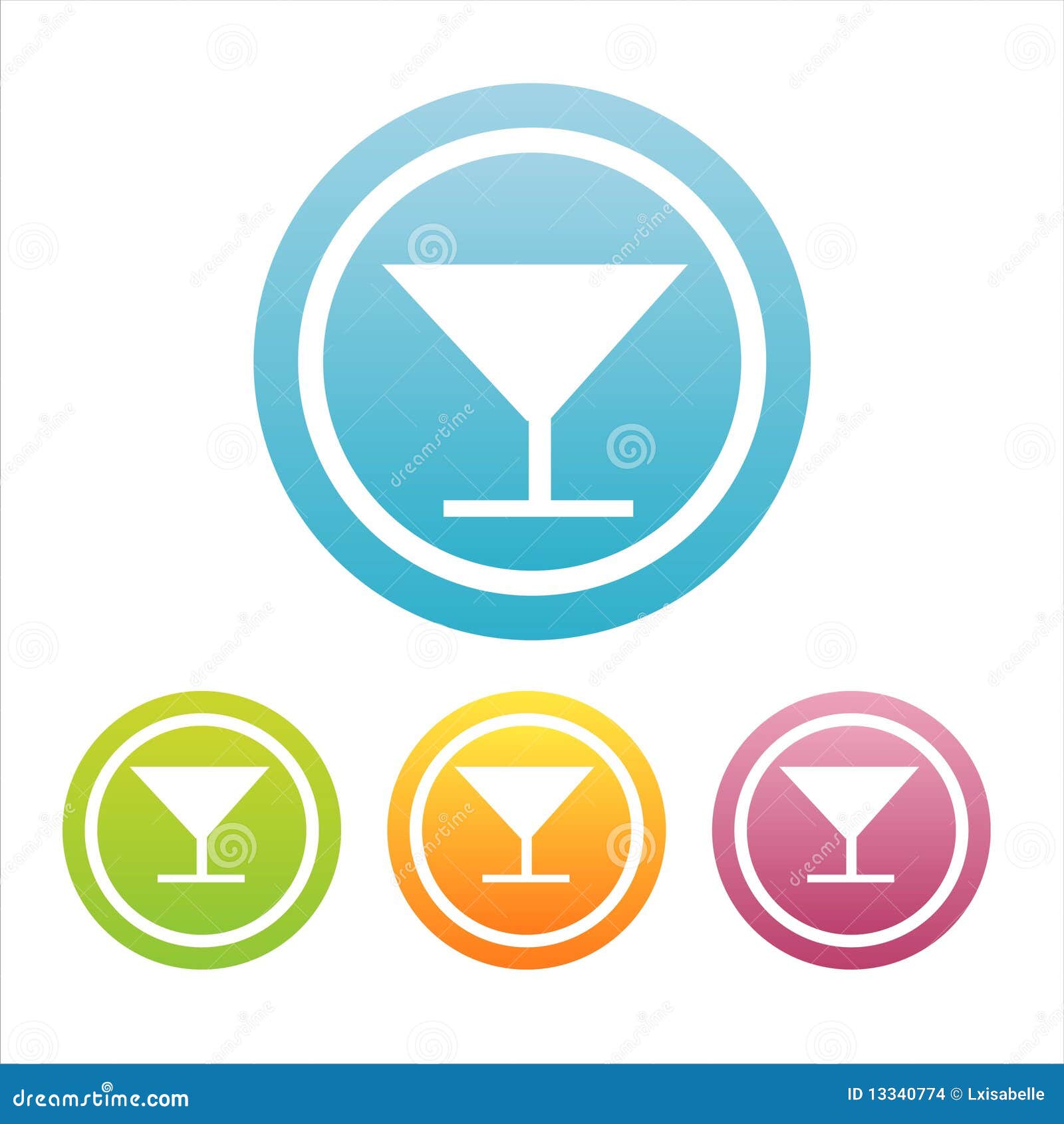 Set of 4 drink signs stock vector. Illustration of symbol - 13340774