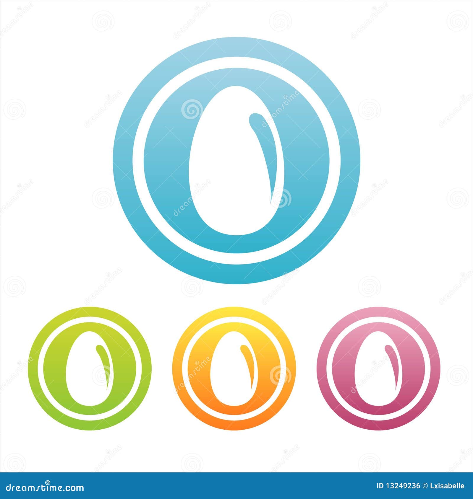 Set of 4 egg signs stock vector. Illustration of holiday - 13249236