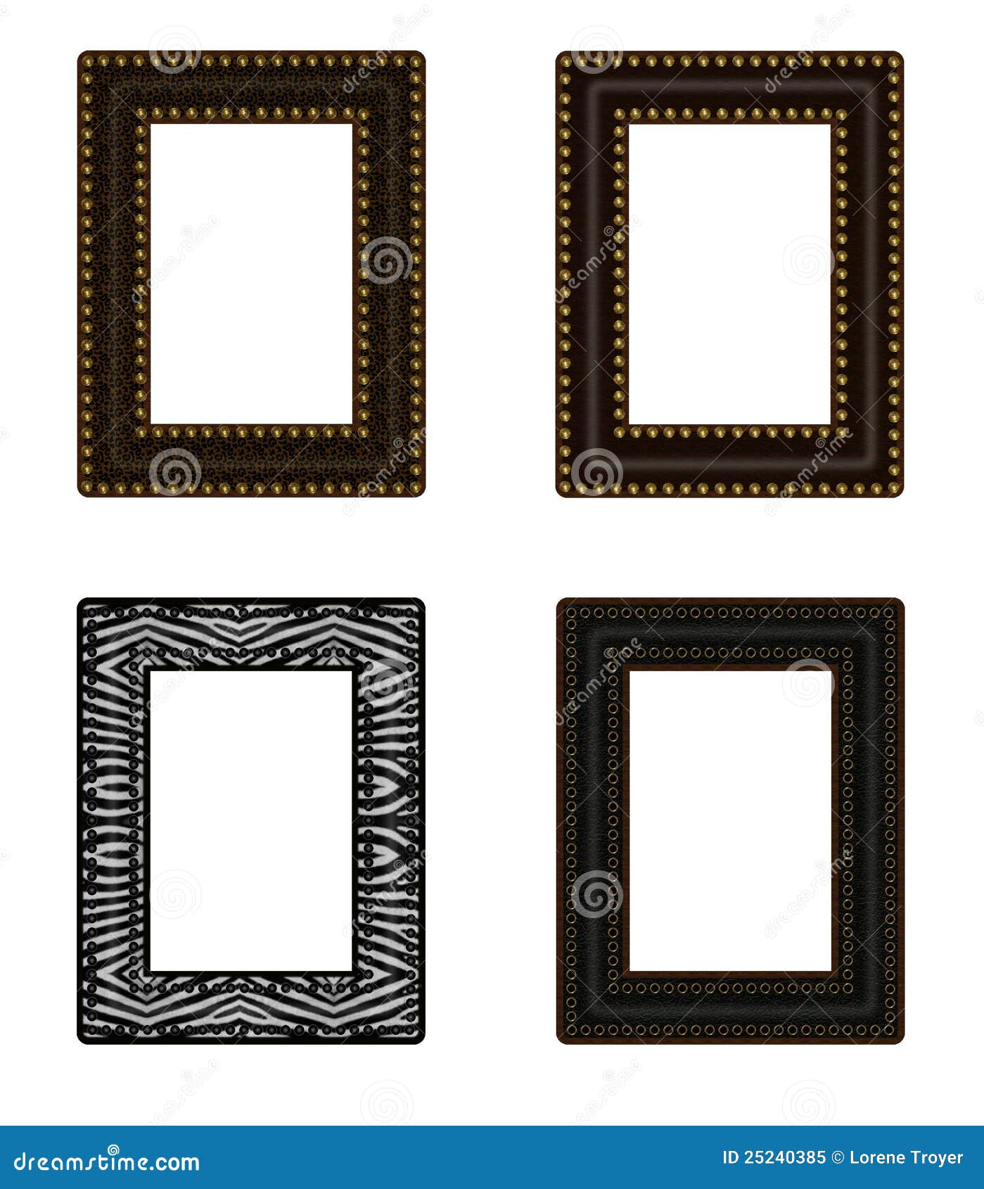 Set of 4 Frames stock illustration. Illustration of print - 25240385