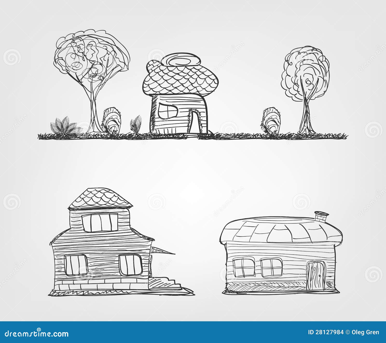 Set of 4 house icons stock vector. Illustration of dwelling - 28127984