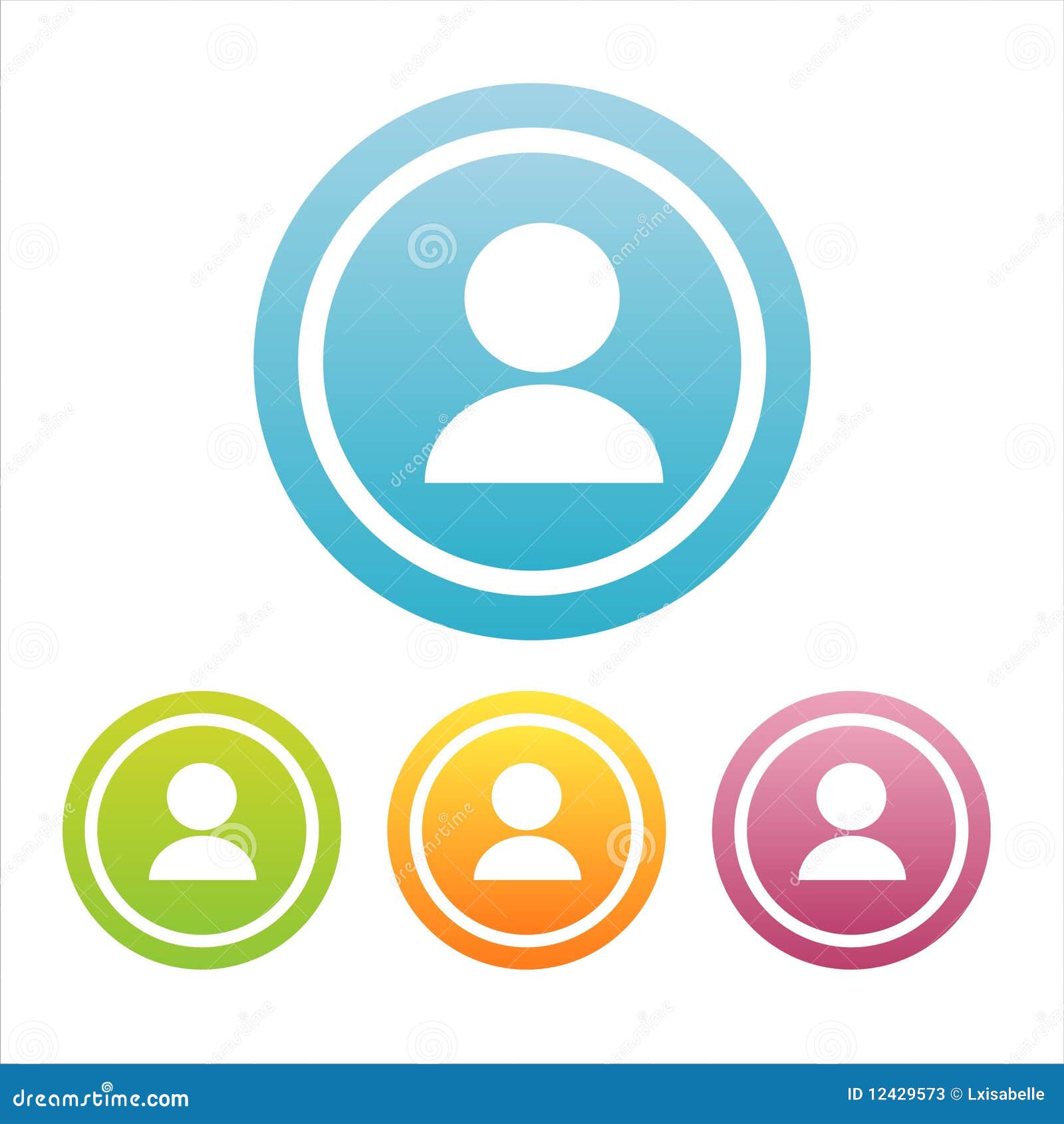 Set of 4 man signs stock vector. Illustration of design - 12429573