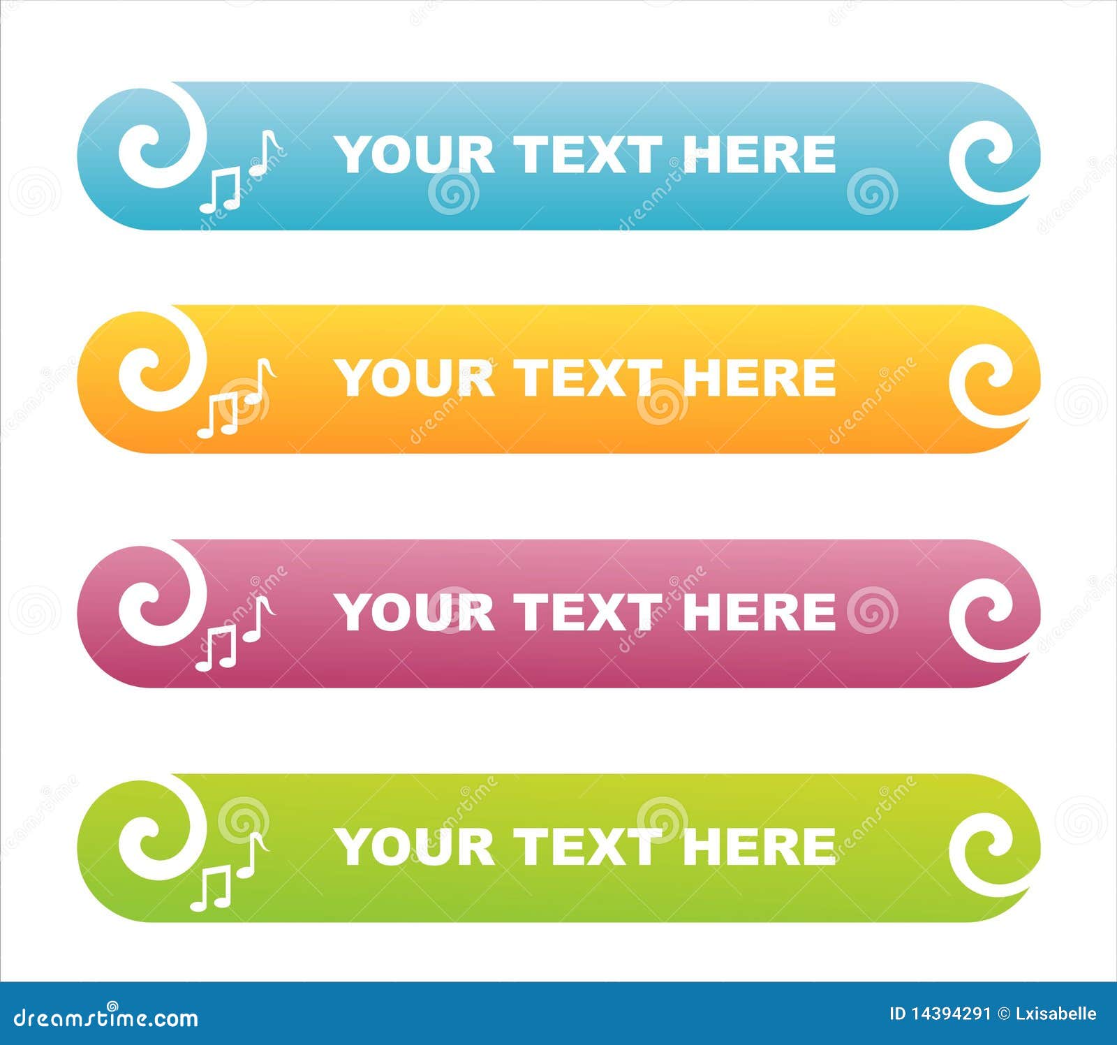 Set of 4 musical banners stock vector. Illustration of disco - 14394291