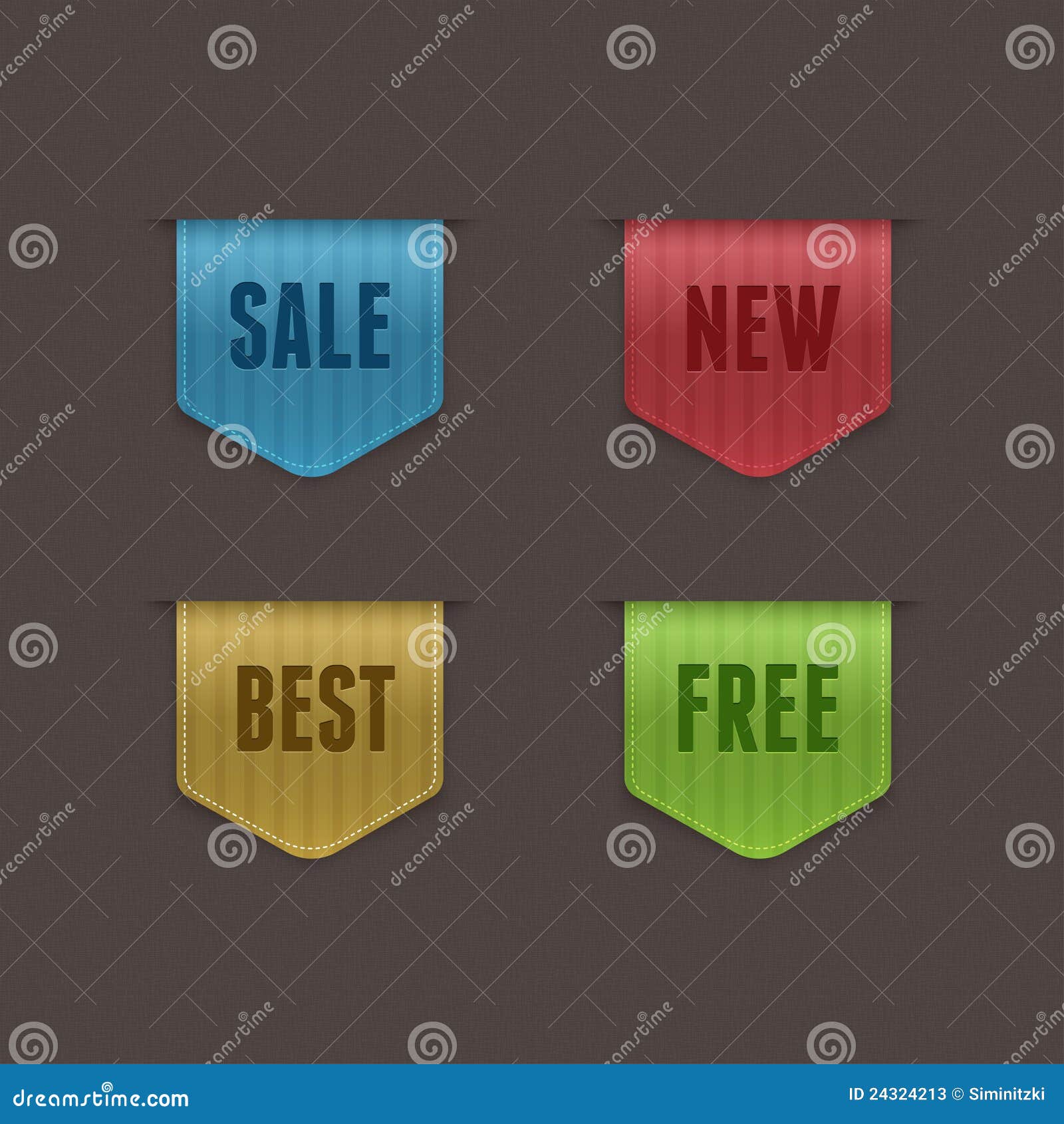Set of 4 Quality Vector Ribbons Stock Vector - Illustration of isolated ...