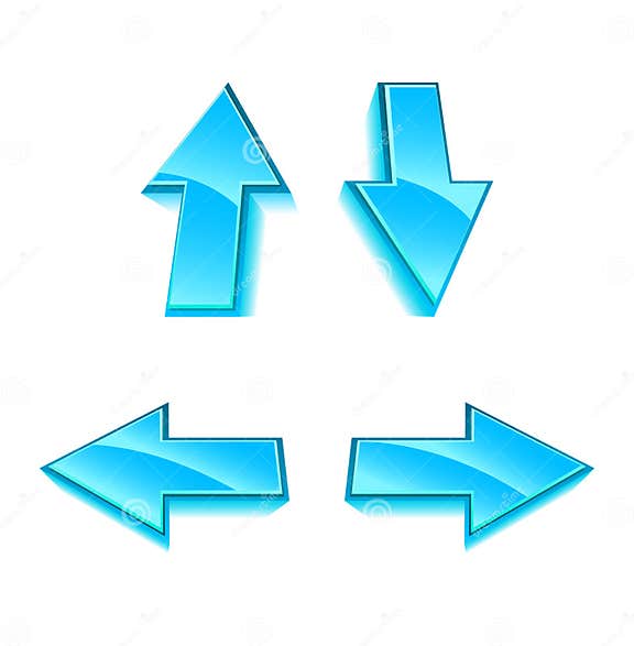 Set of 4 vector ice arrows stock vector. Illustration of collection ...