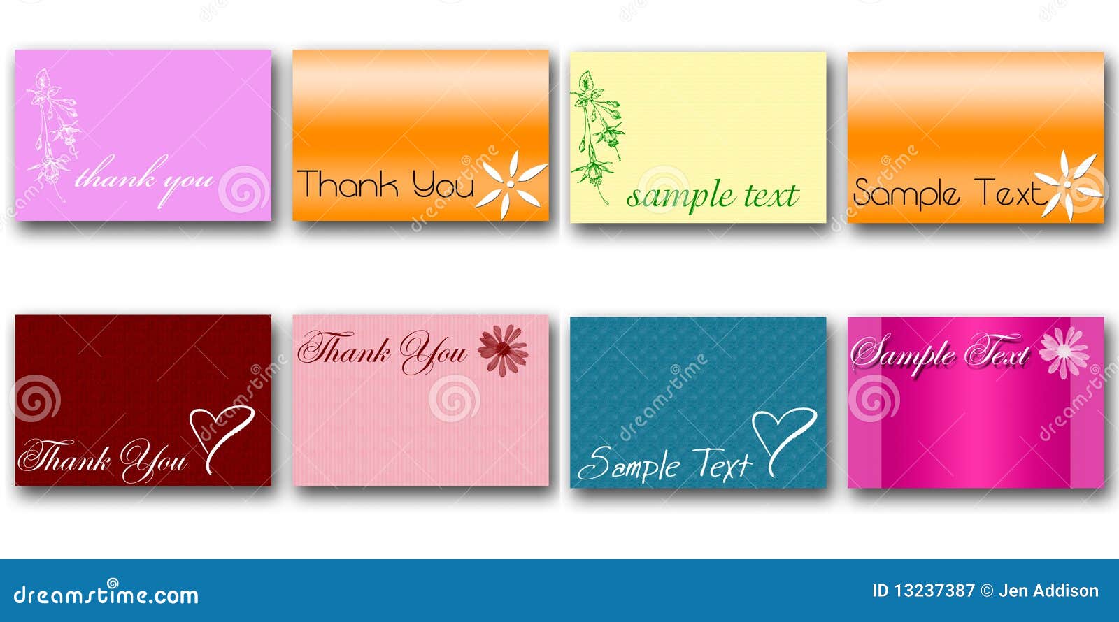 Set of 8 cards stock vector. Illustration of frame, design - 13237387