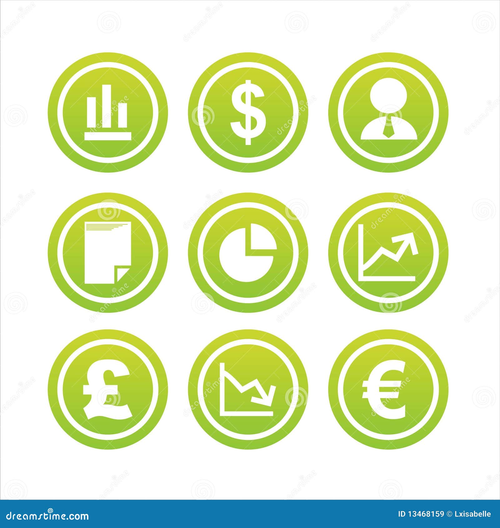 Set of 9 finance signs stock vector. Illustration of design - 13468159