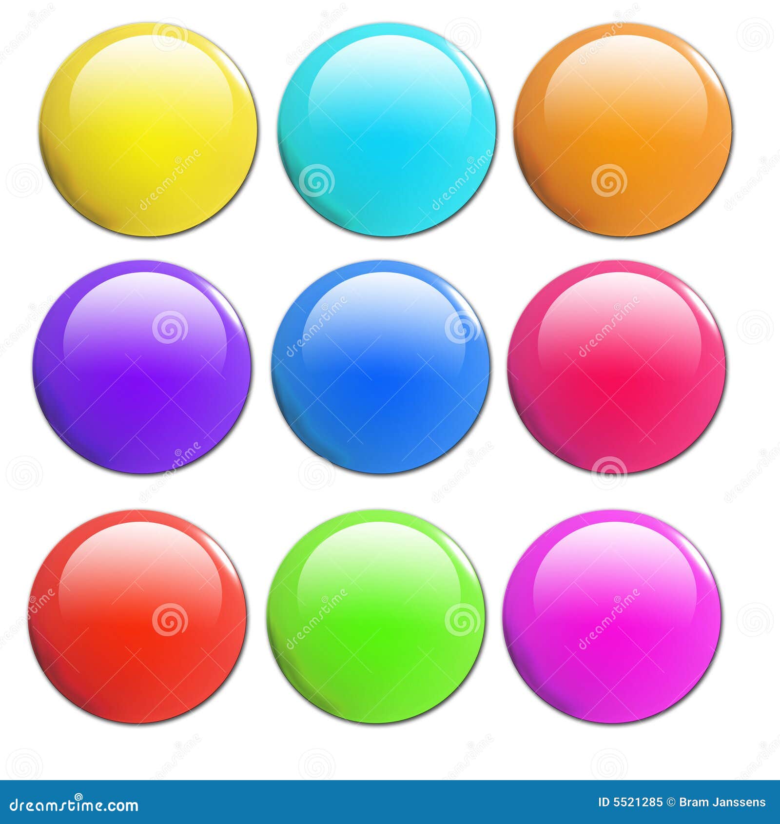 Set of 9 shiny buttons stock illustration. Illustration of sign - 5521285