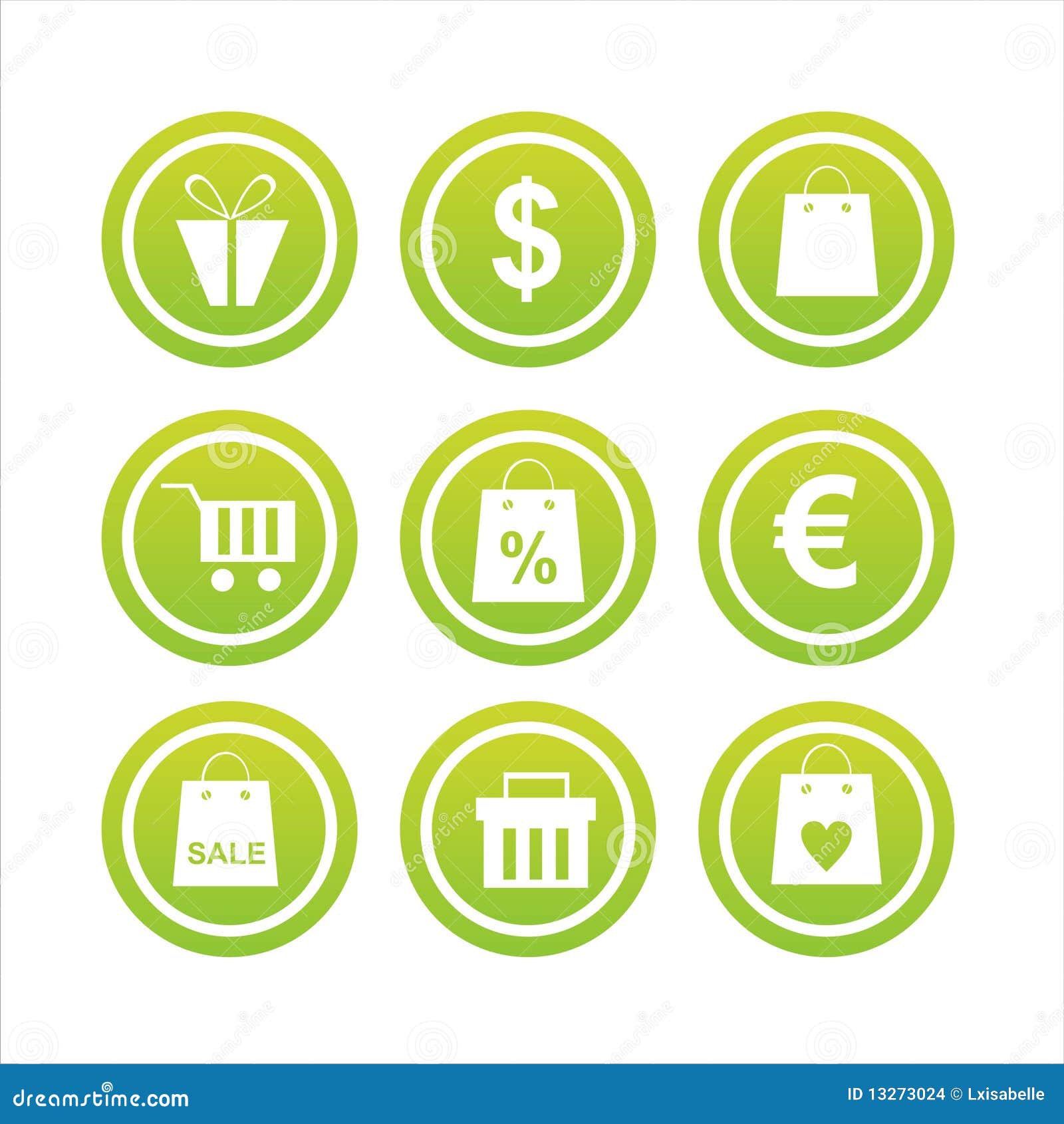 Set of 9 shopping signs stock vector. Illustration of icon - 13273024