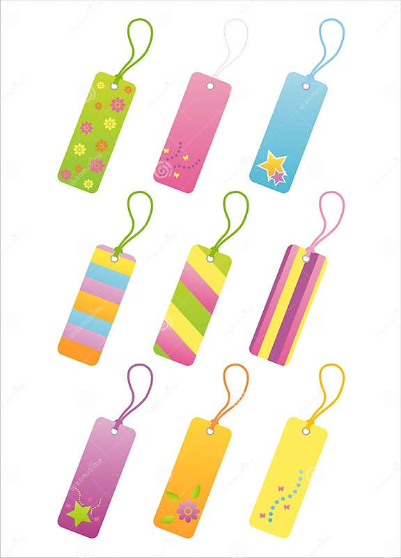 Set of 9 tags stock vector. Illustration of design, shiny - 15304469