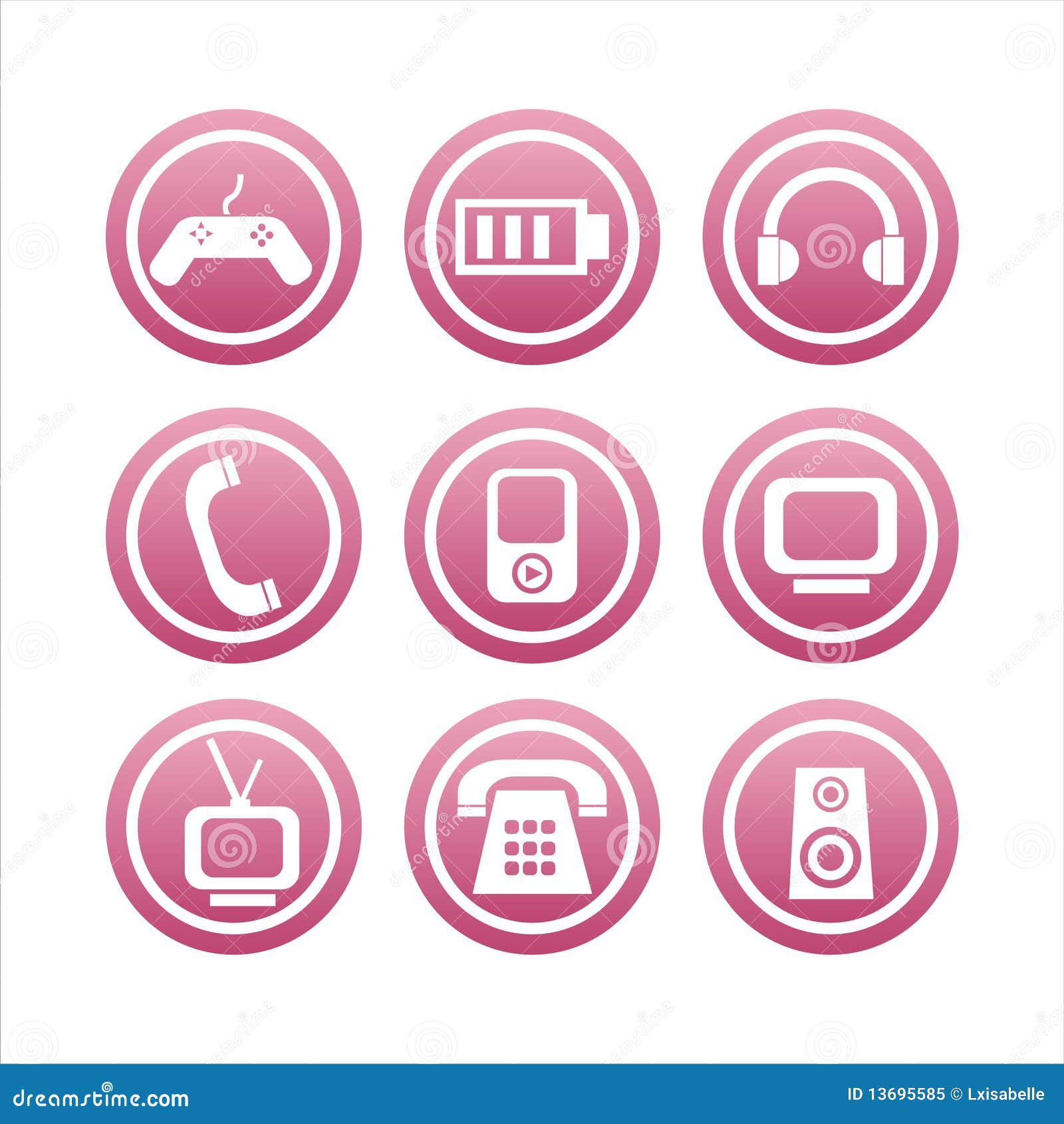 Set of 9 technology signs stock vector. Illustration of sign - 13695585