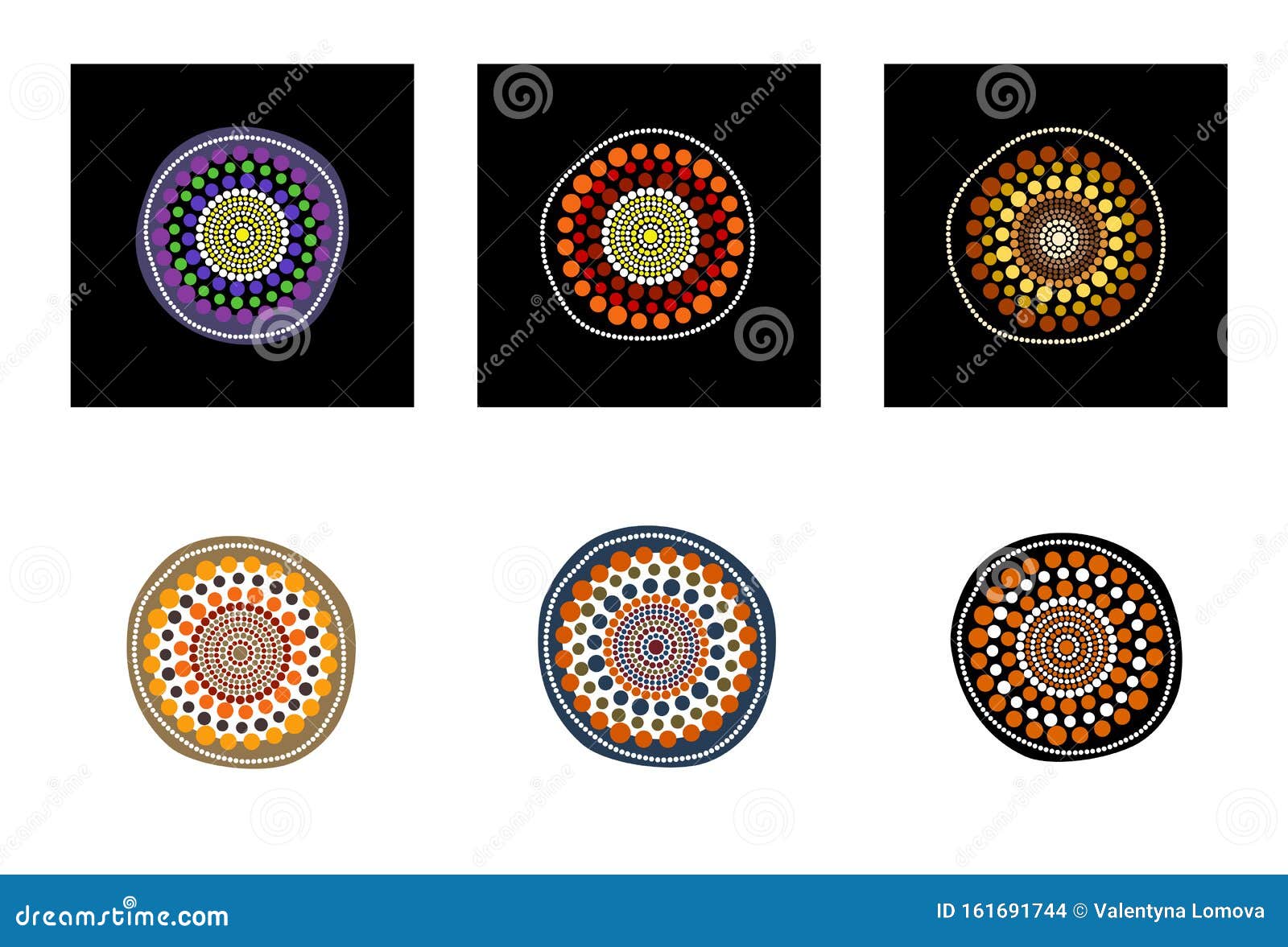 Australian Aboriginal Geometric Art Concentric Circles Banner Template ...