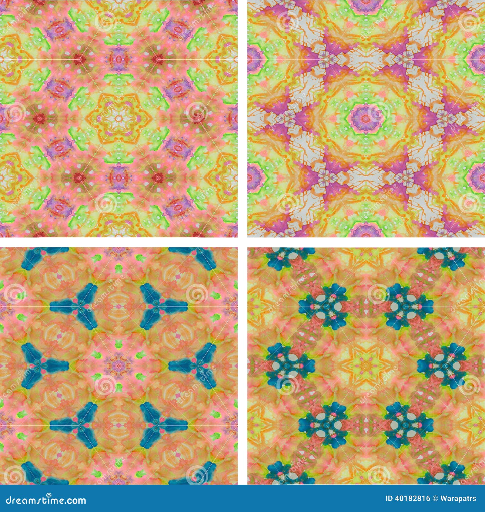 Set of Abstrack Seamless Colorful Background Stock Illustration ...