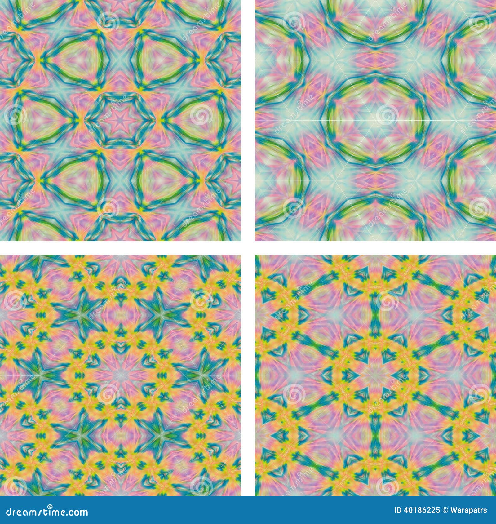 Set of Abstrack Seamless Colorful Background Stock Illustration ...