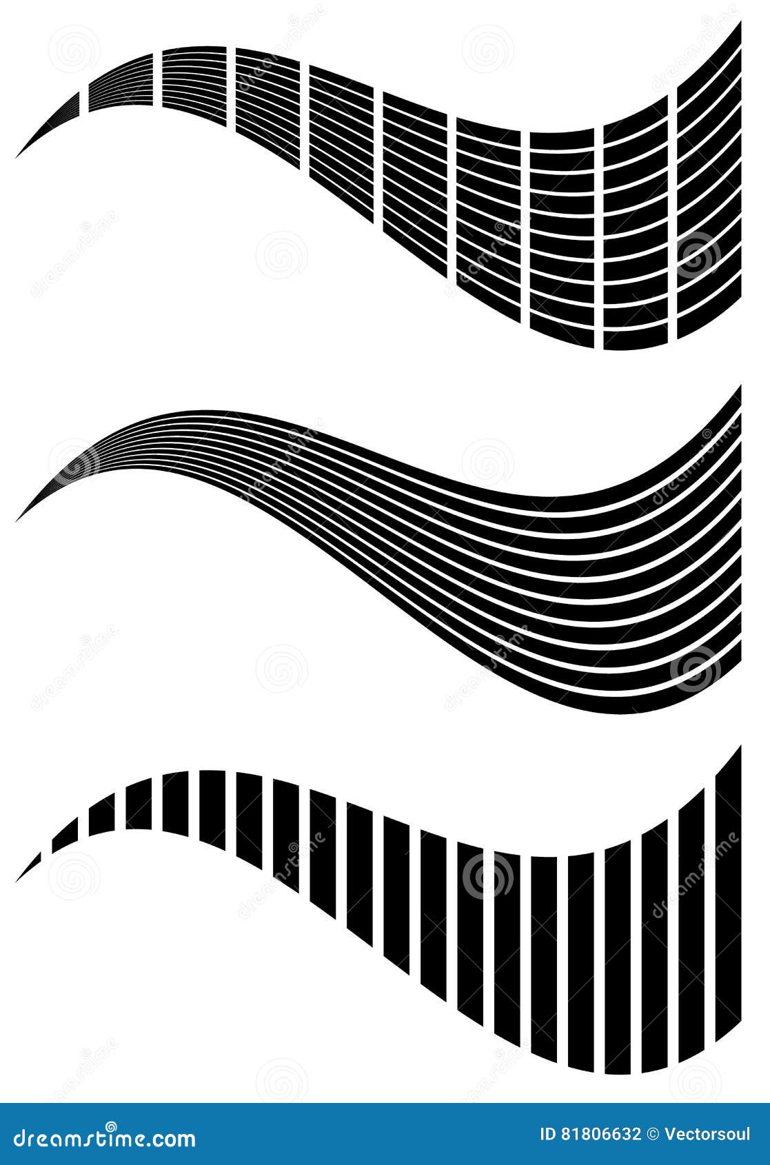 Set of Abstract 3 Abstract Generic Design Elements. Grid of Rectangles ...