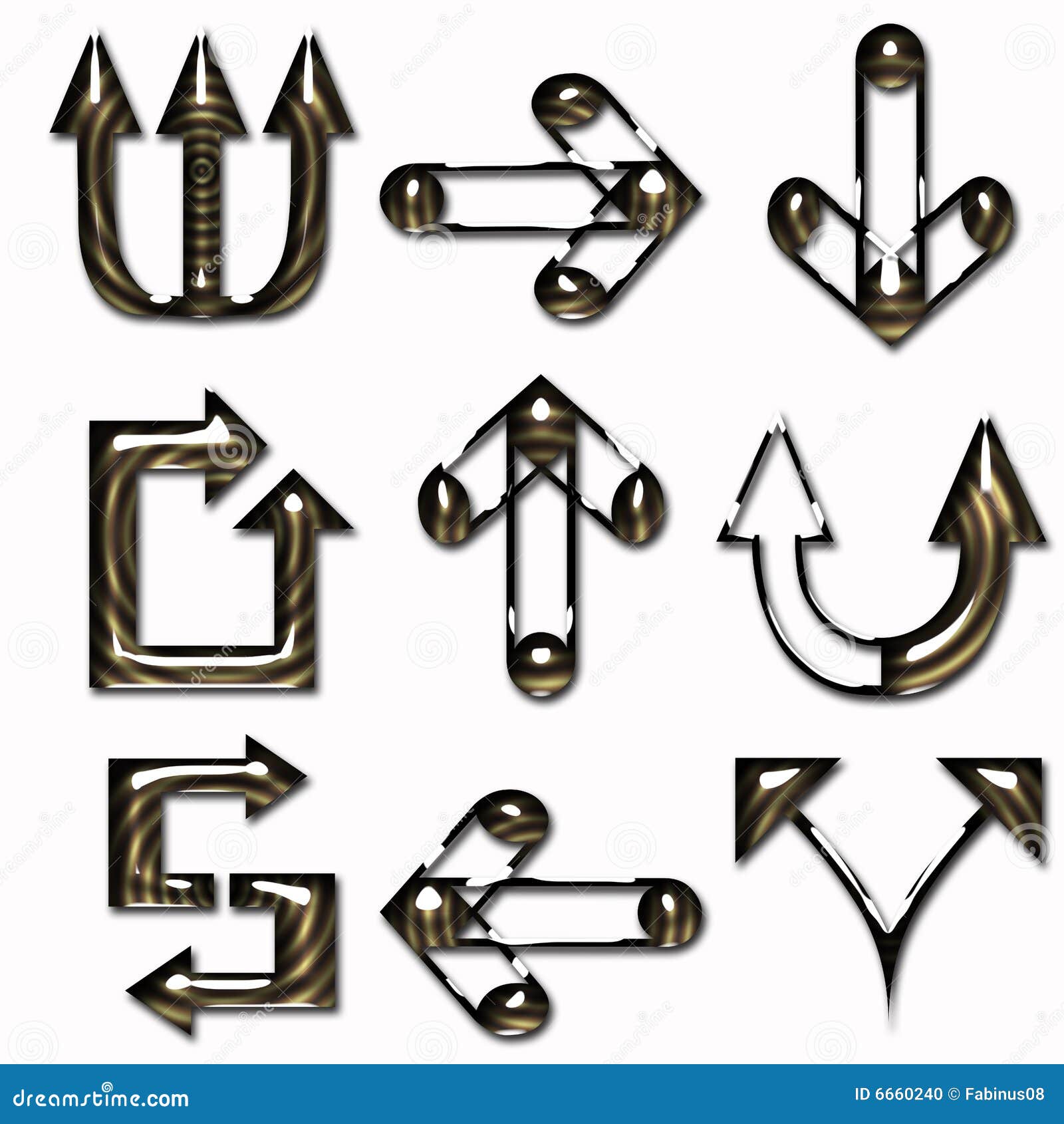 Set Of Abstract Arrow Shapes Stock Illustration - Illustration of ...