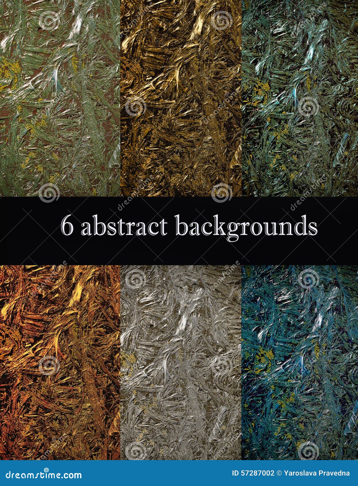 Set of 6 Abstract Backgrounds Stock Photo - Image of yellow, fiber ...