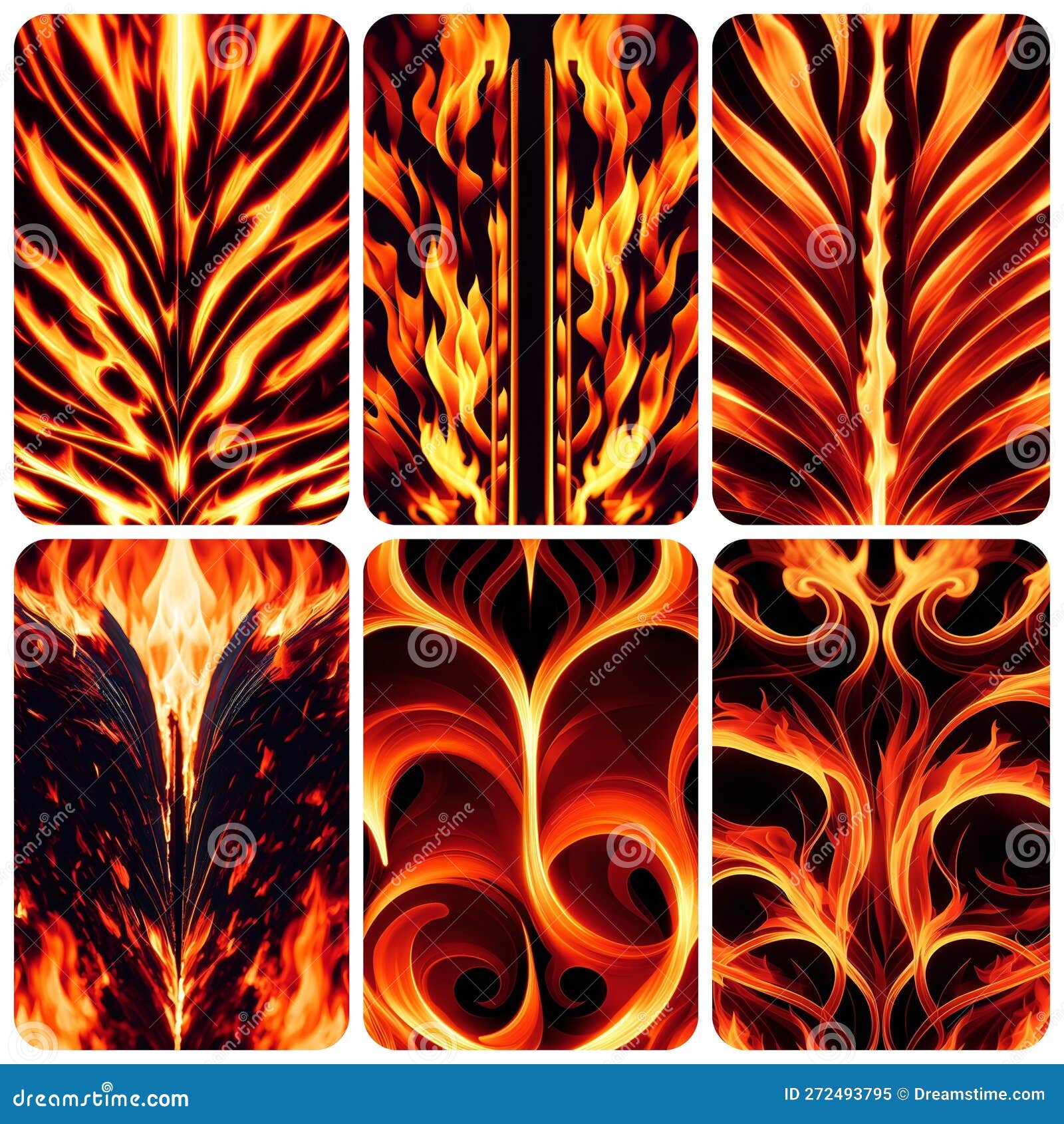 Set of Abstract Backgrounds. Fire Illustration Stock Illustration ...