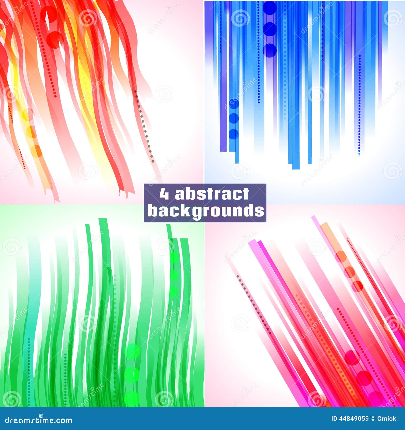 Set of 4 Abstract Backgrounds Stock Vector - Illustration of concept ...