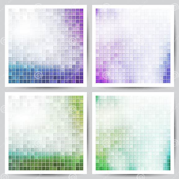Set of Abstract Backgrounds Stock Vector - Illustration of checkered ...