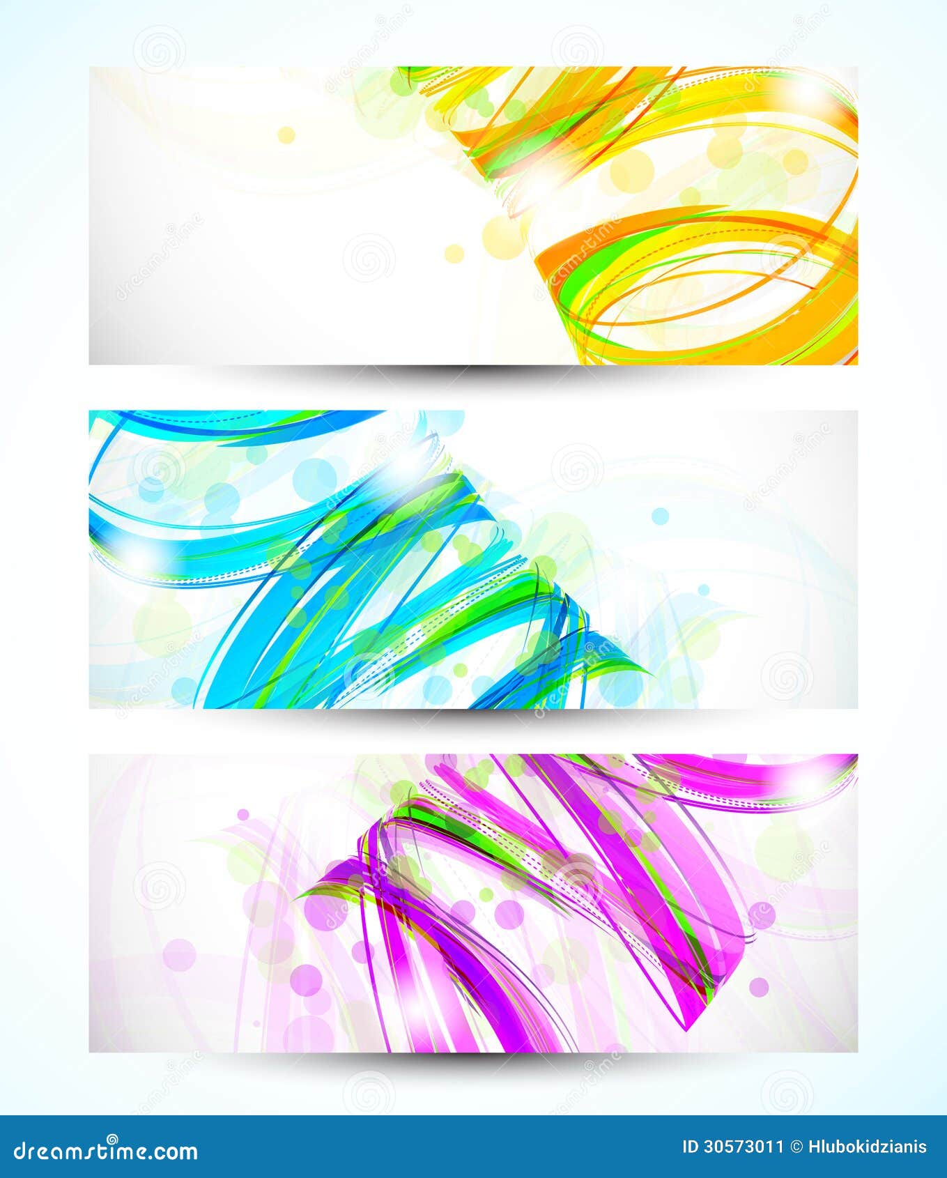 Set of abstract banners stock vector. Illustration of multicolor - 30573011