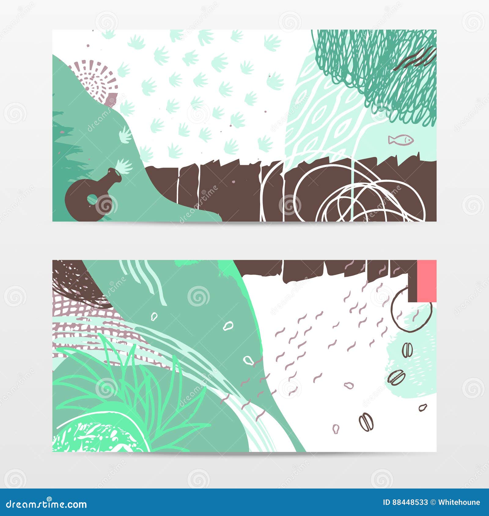 Set of abstract banners stock vector. Illustration of design - 88448533