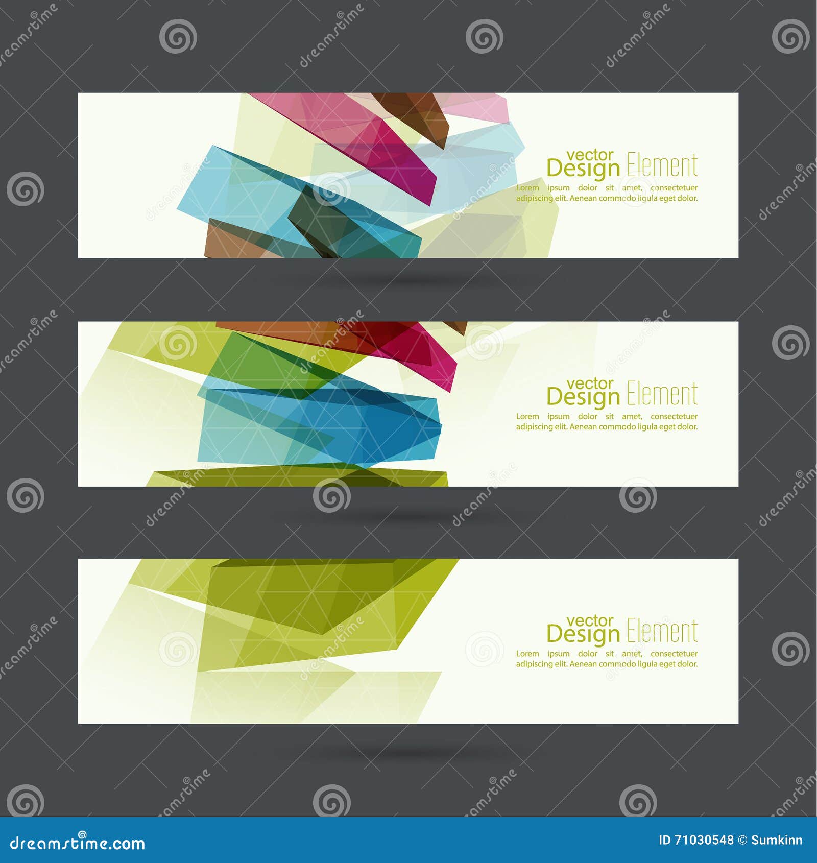 Set of Abstract Banners. Header Stock Vector - Illustration of poly ...