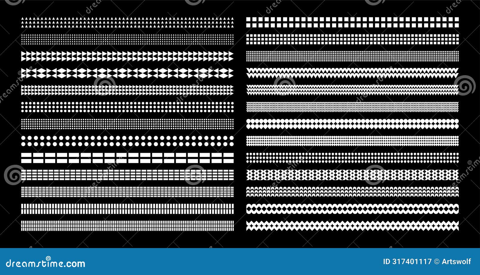 Set of Abstract Basic Shape Divider Design Stock Vector - Illustration ...