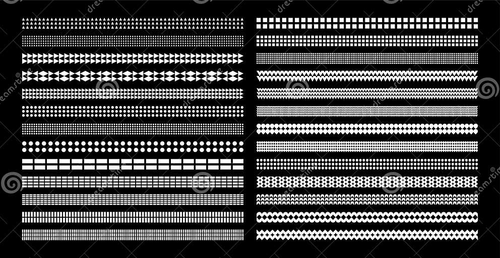 Set of Abstract Basic Shape Divider Design Stock Vector - Illustration ...