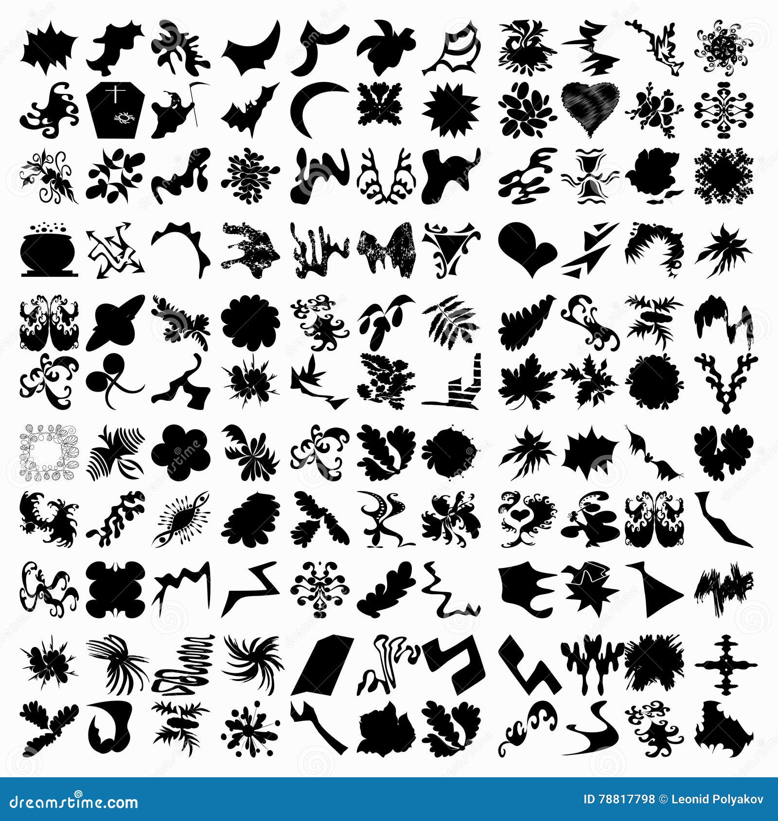 Set of Abstract Black Symbols for Your Design Stock Vector ...