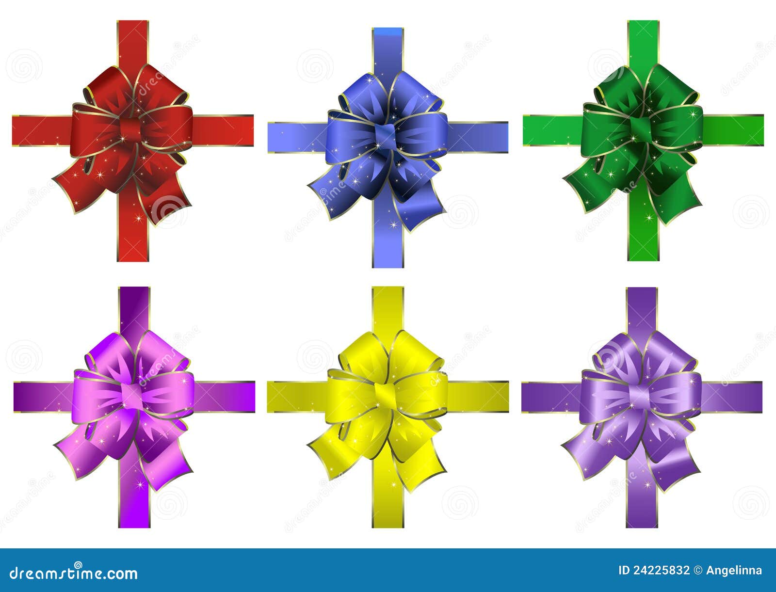 Set of abstract bows stock vector. Illustration of anniversary - 24225832