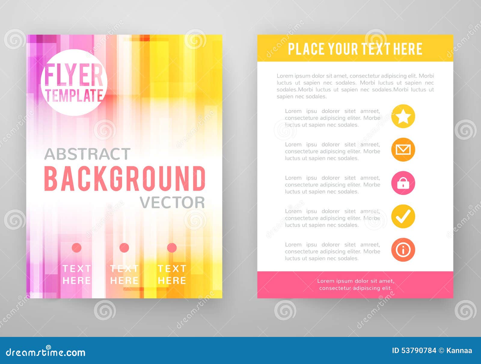 Set of Abstract Bright Background for Flyer Stock Vector - Illustration ...