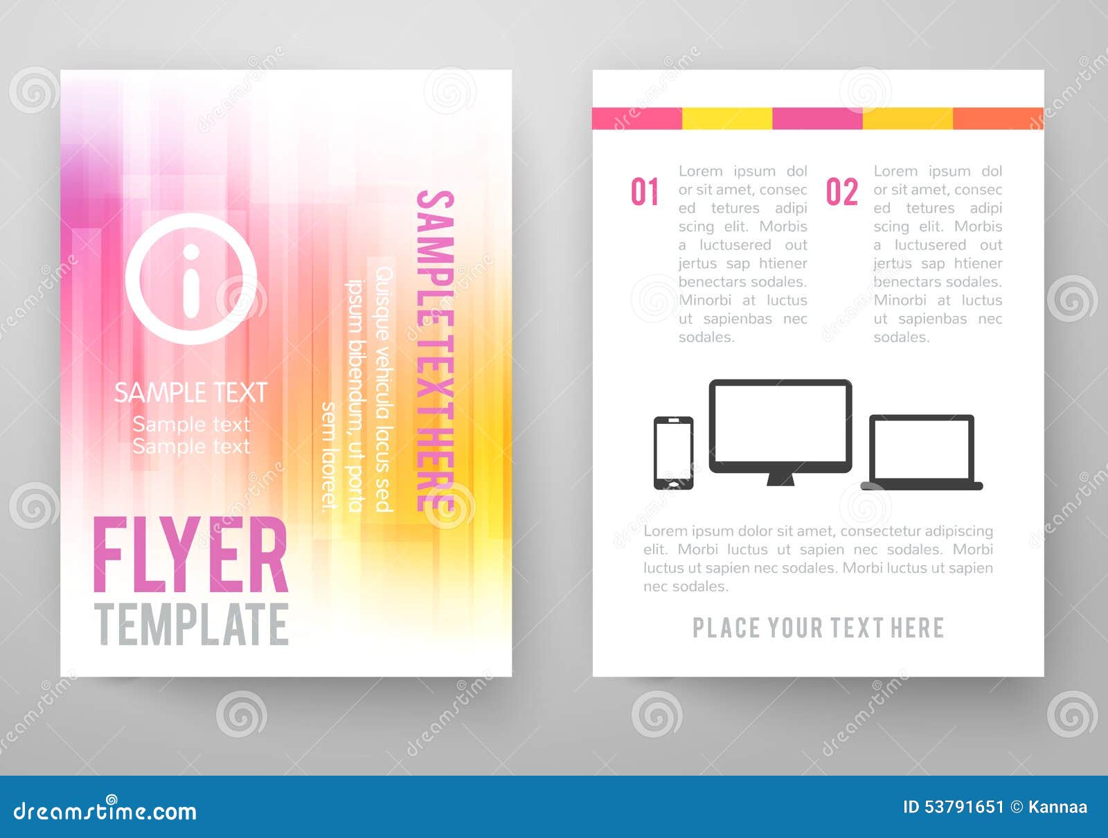 Set of Abstract Bright Background for Flyer Stock Vector - Illustration ...