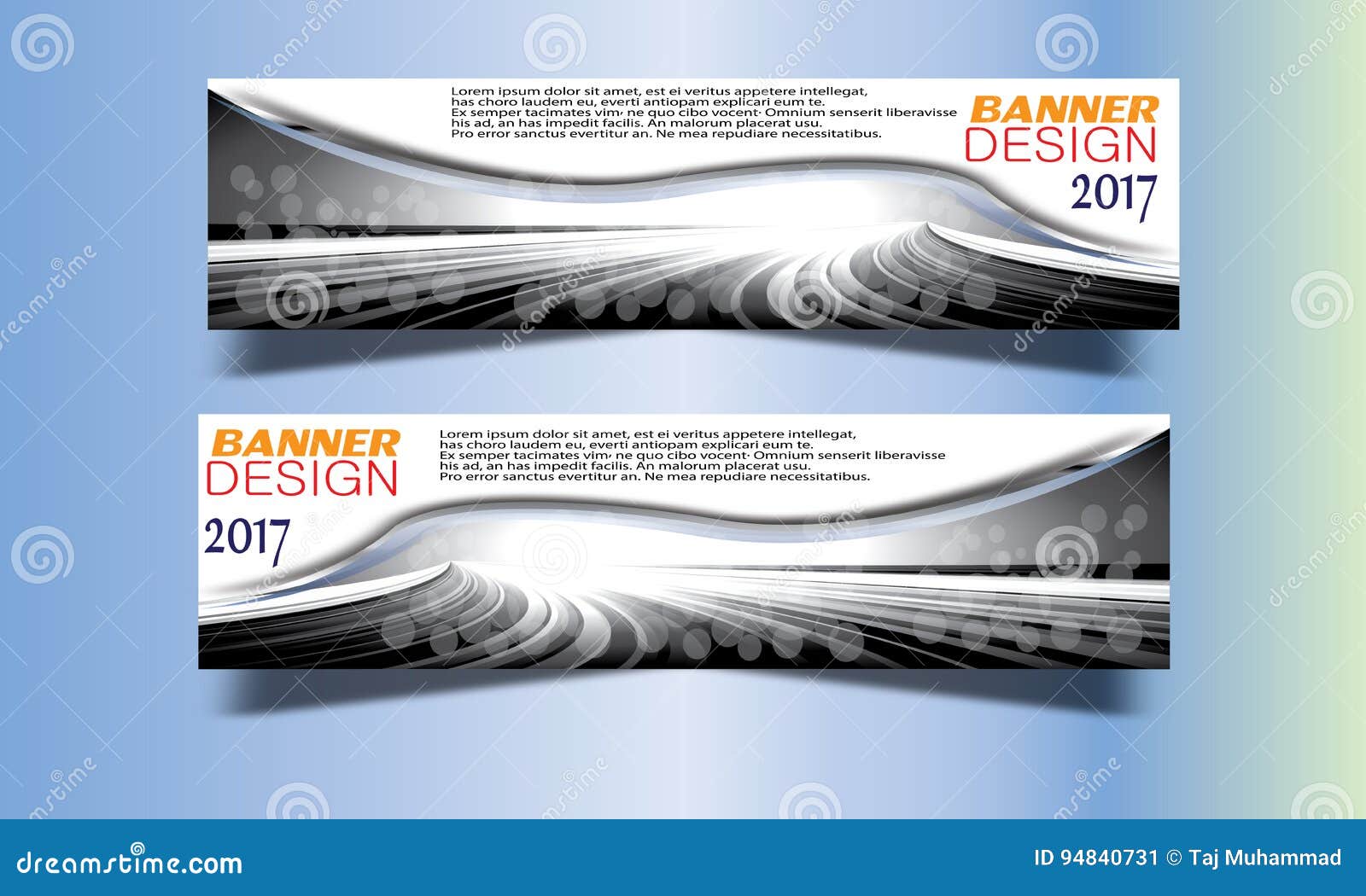 Set Of Abstract Business Wave Banner Header Backgrounds . Stock ...