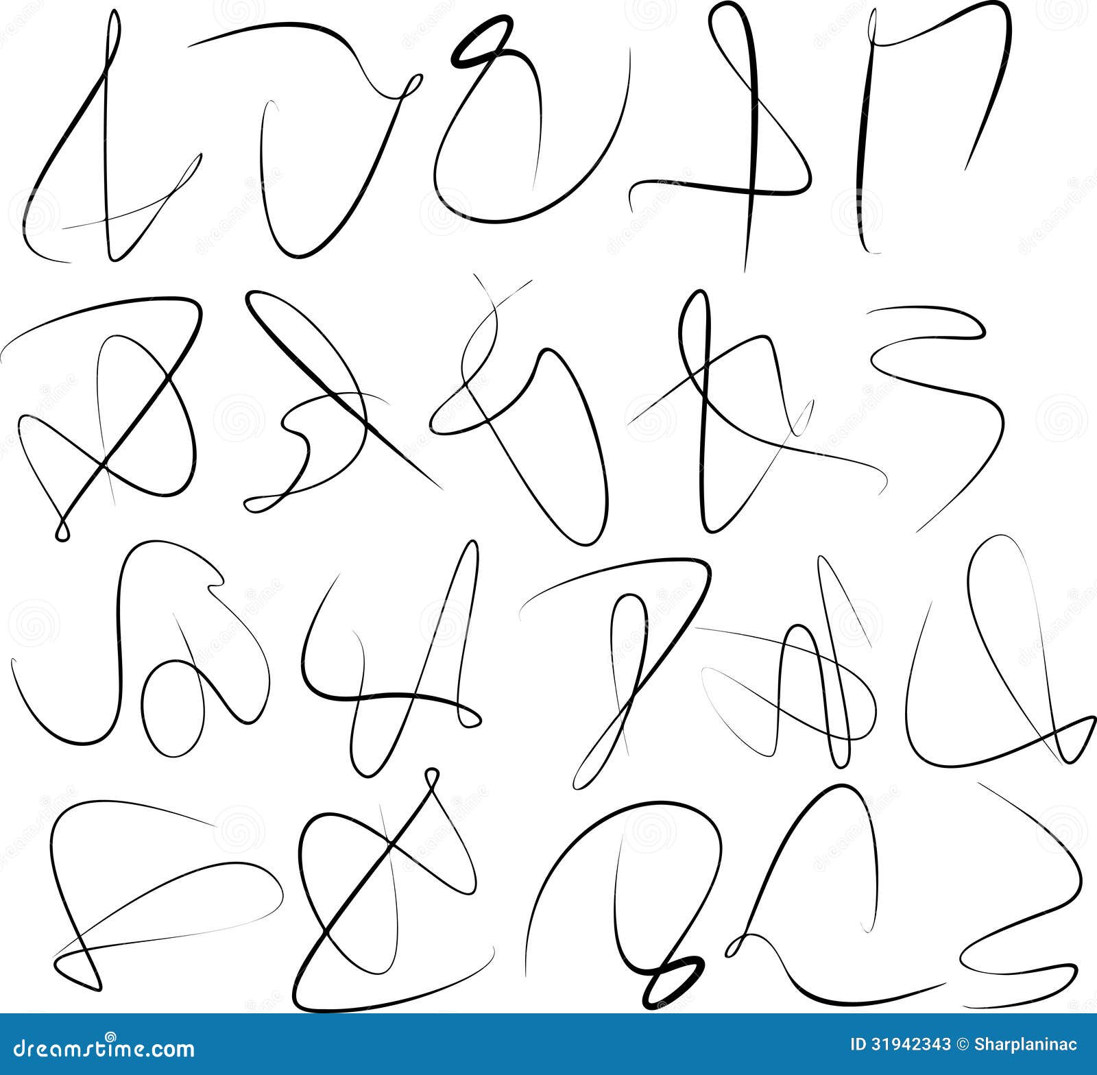 Illegible Signature Vector Stock Illustrations – 1 Illegible Signature ...