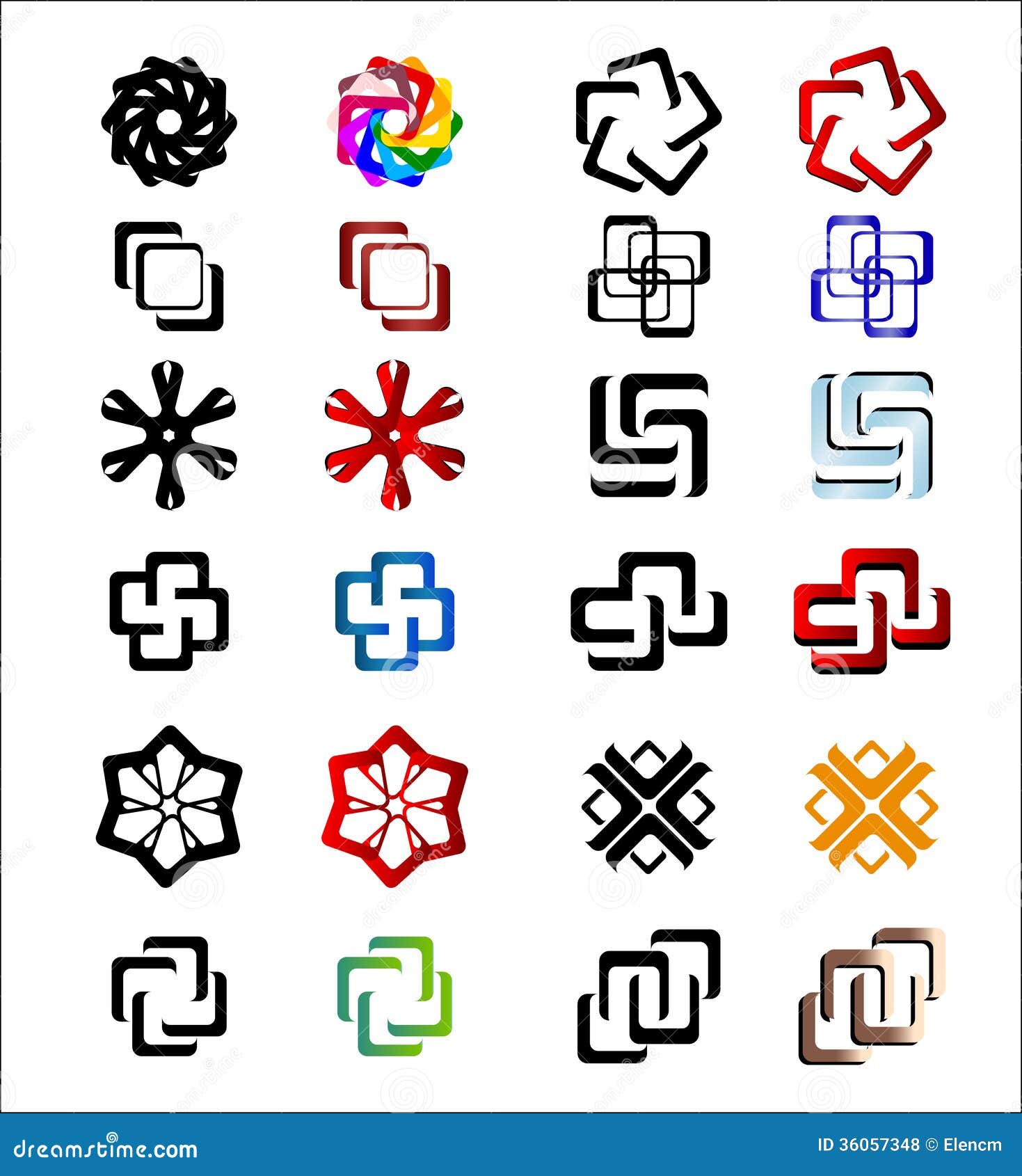 A Set of Abstract Characters Stock Vector - Illustration of peace ...