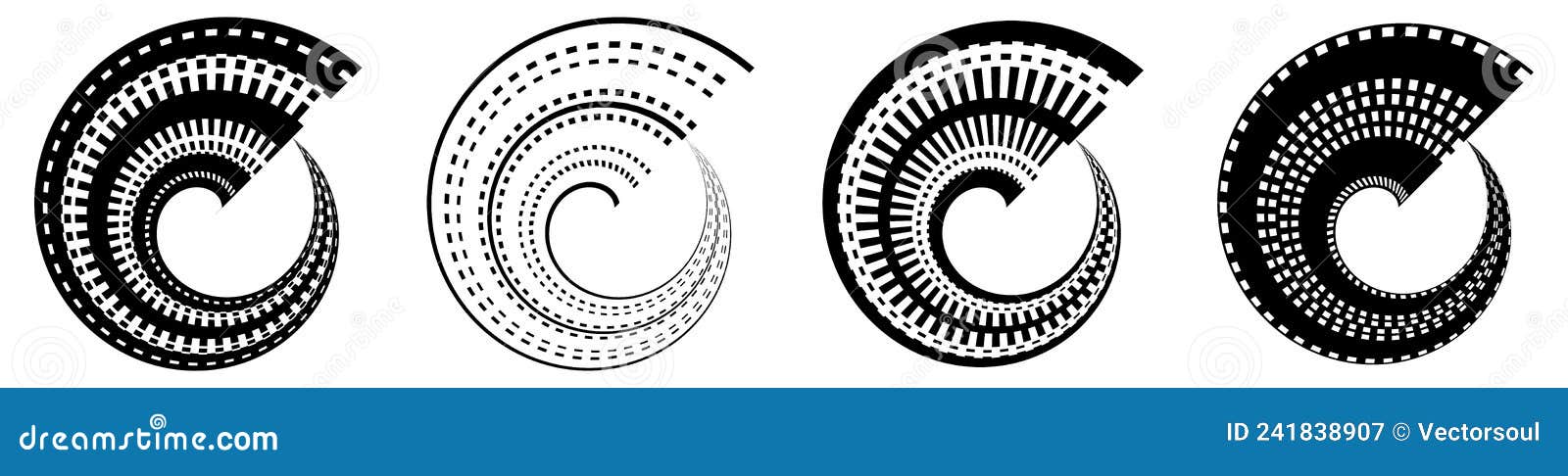 Set of Abstract Circle Graphic. Geometric Circle, Ring Design Element ...