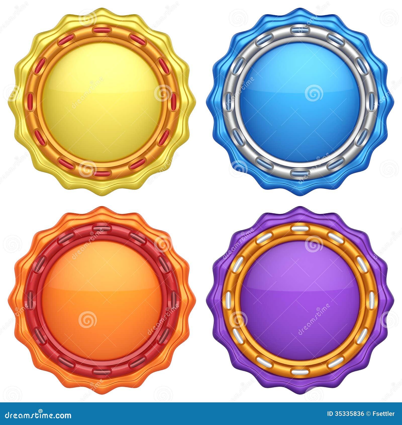 Set of Abstract Circle Labels Stock Illustration - Illustration of ...