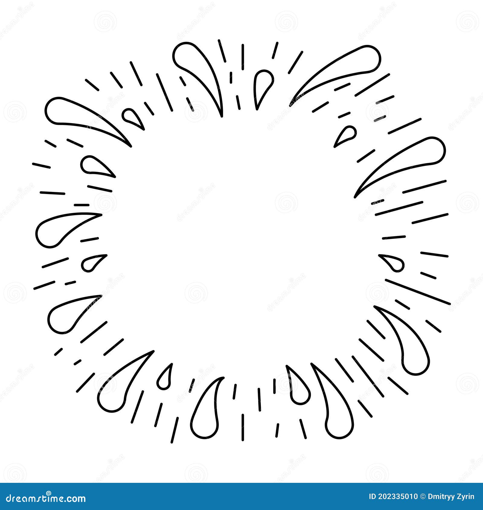 Set Abstract Collection Starburst Black Doodle Spark Design Elements ...