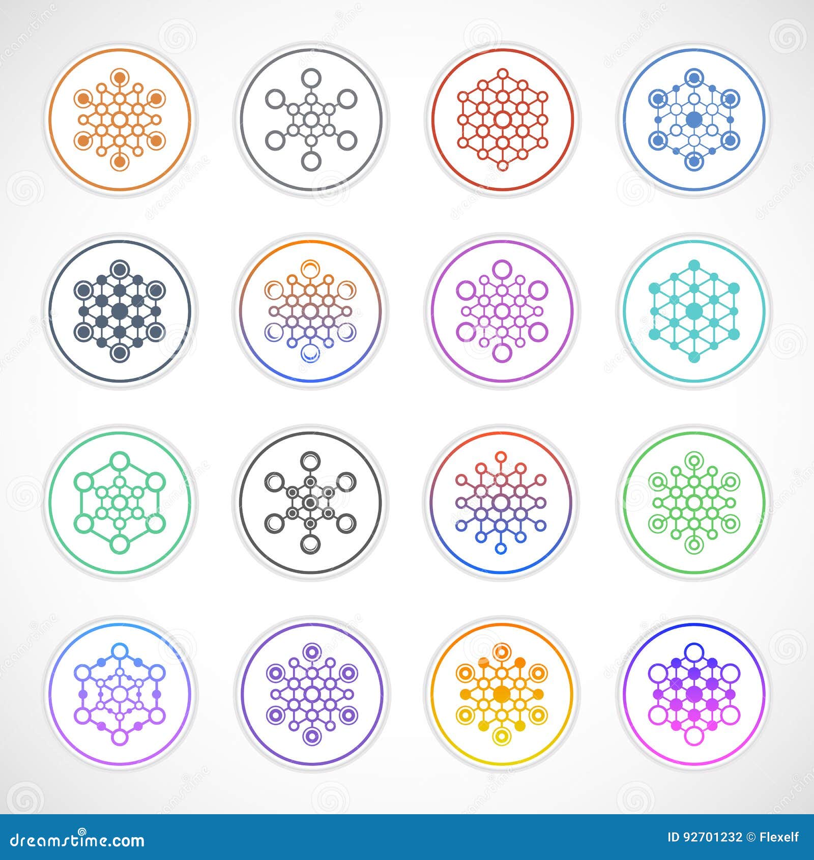 Set of Abstract Color Connection Signs. Stock Vector - Illustration of ...