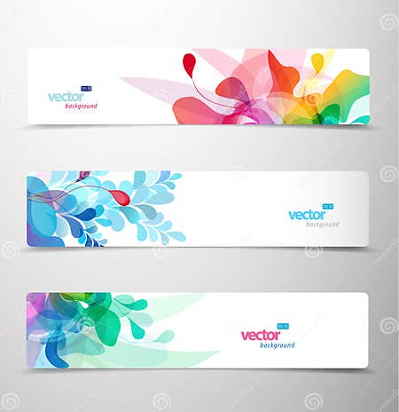 Set of Abstract Colorful Headers. Stock Vector - Illustration of ...