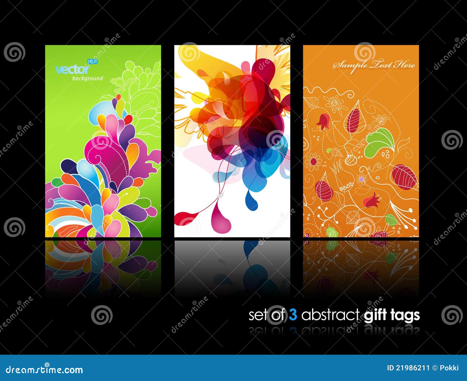 Set of Abstract Colorful Splash Cards. Stock Vector - Illustration of ...