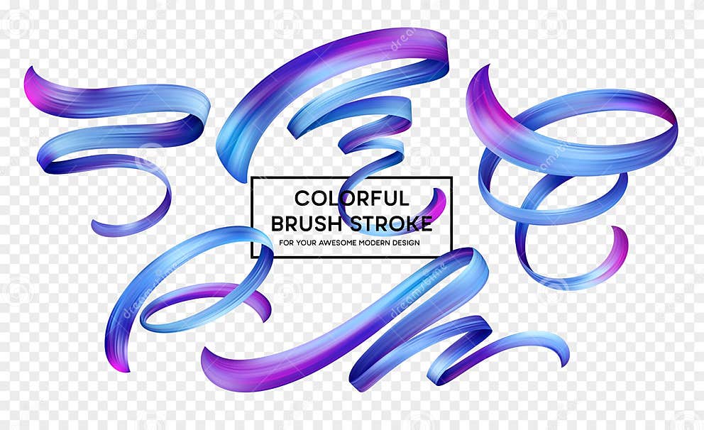 Set Abstract Colorful Wave Flow Design Elements. Vector Illustration ...