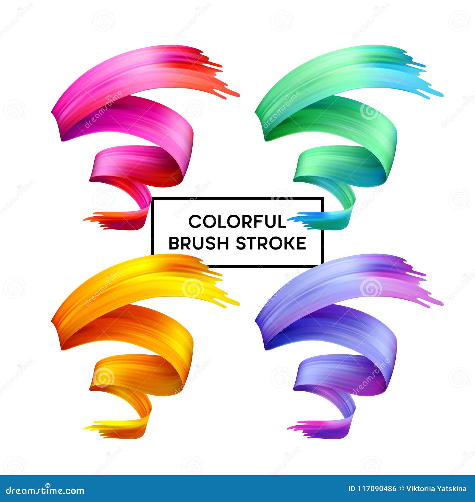 Set Abstract Colorful Wave Flow Design Elements. Vector Illustration ...