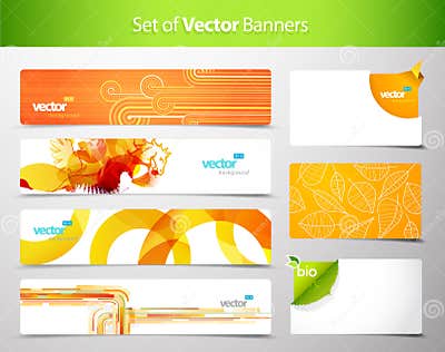 Set of Abstract Colorful Web Headers. Stock Vector - Illustration of ...
