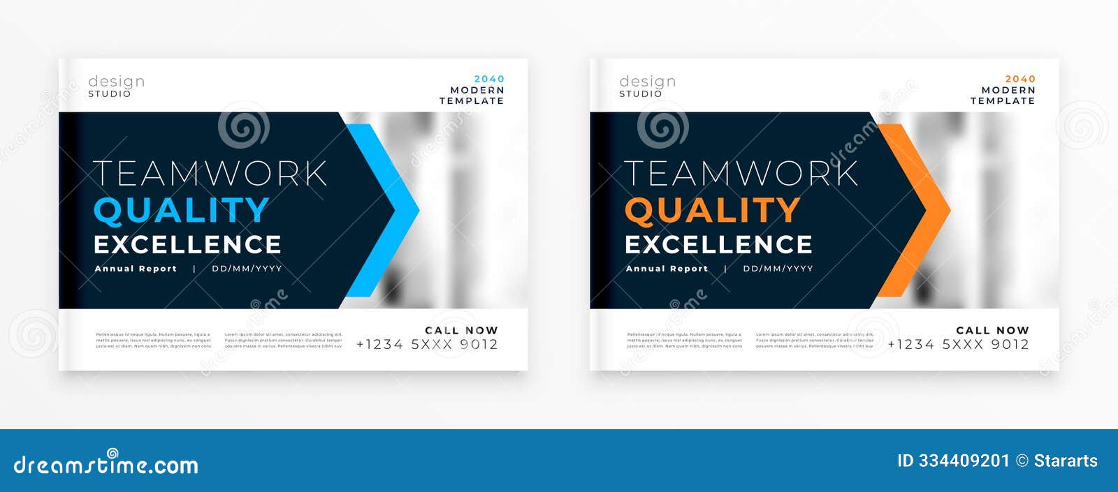 Set of Abstract Company Brochure Leaflet a Printable Page Stock Vector ...