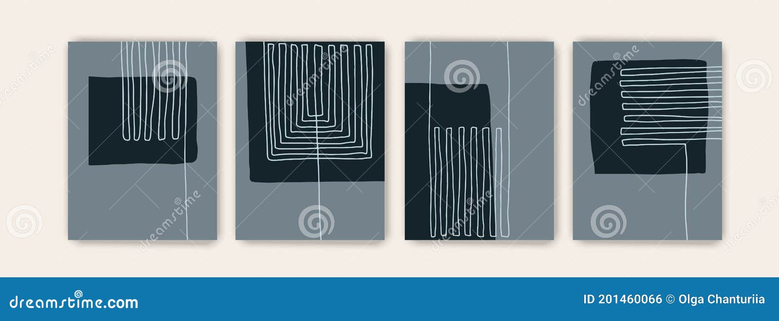 Abstract Creative Templates With Various Geometrical Shapes On A Bright ...