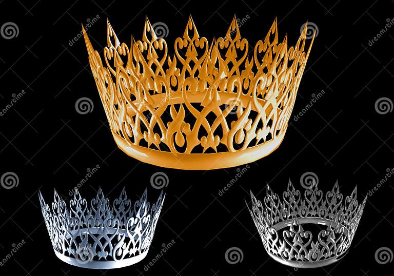 Set of abstract crown stock illustration. Illustration of crown - 71871397