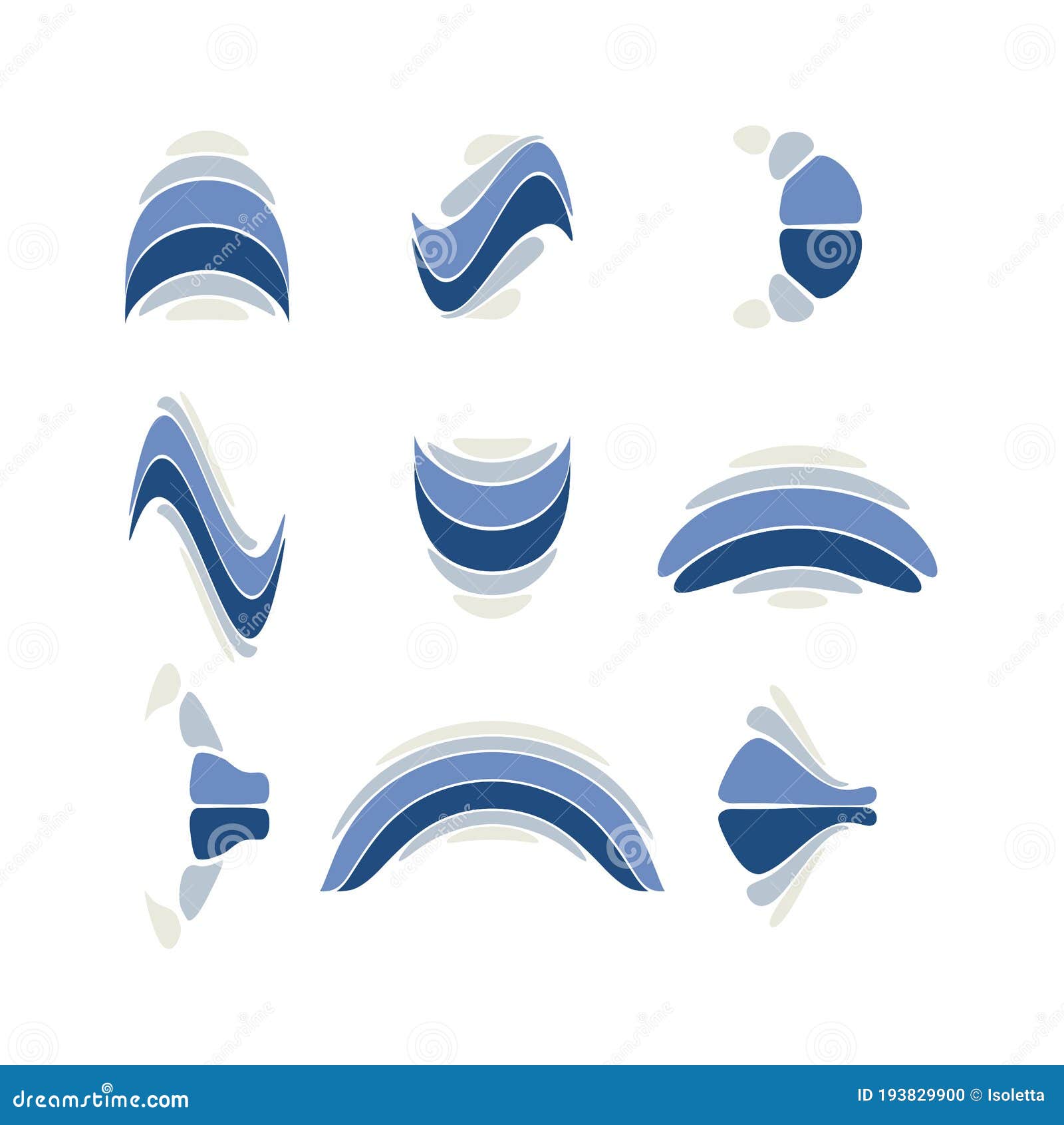 Set of Abstract Different Shapes Stock Vector - Illustration of ...